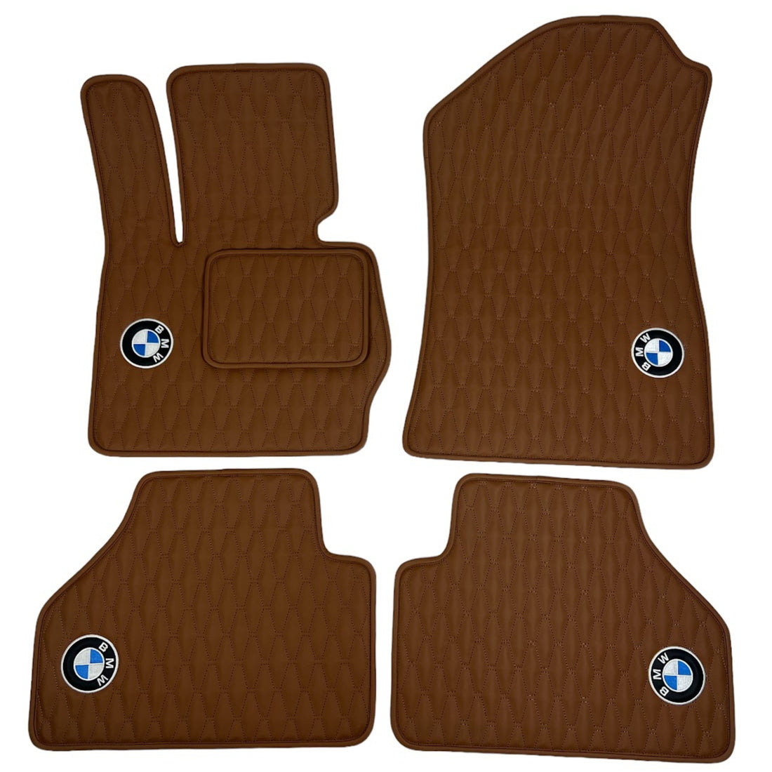 Luxury Custom Leather BMW Floor Mats with Logo - 3 Series, X5, X3, 5 ...