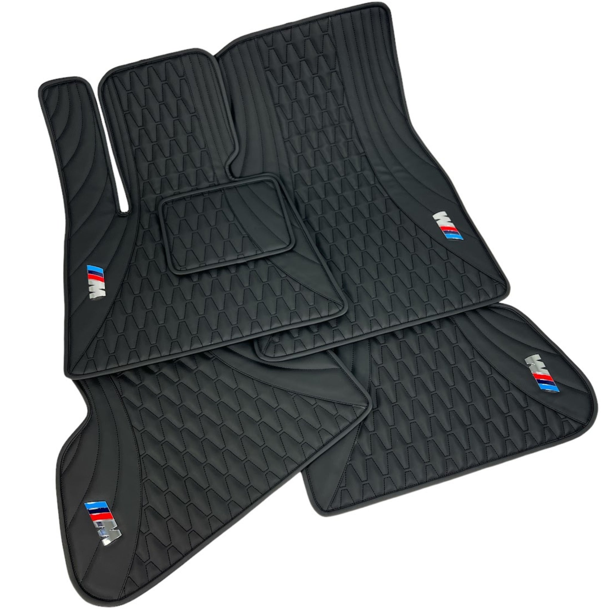 Luxury Custom Leather BMW Floor Mats with Logo - 3 Series, X5, X3, 5 ...